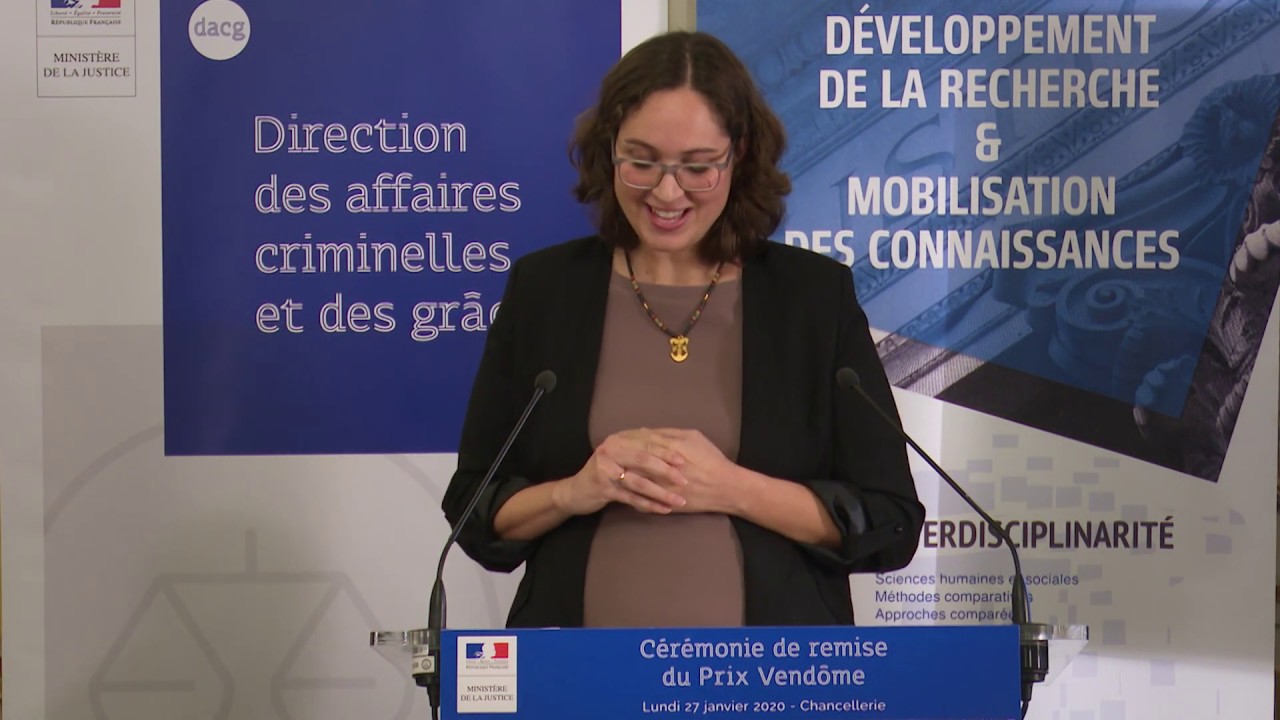 Cérémonie du prix Vendôme 2019 : Intervention de la lauréate Amanda ...