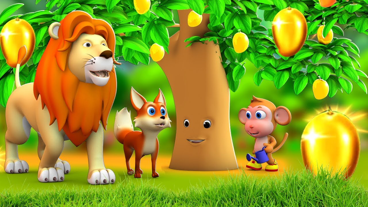 పెద్ద సింహం మాయా మామిడి పండు చెట్టు Giant Lion & Magical Mango Tree ...