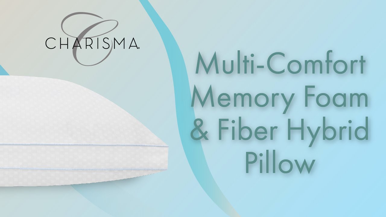Charisma® Multi-Comfort Memory Foam and Fiber Hybrid Pillow - YouTube