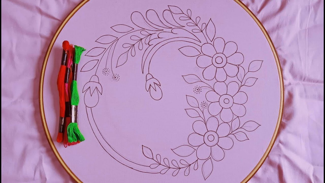 Latest Cushion Cover Design Embroidery Tutorial #96//হাতের সেলাই করা ...