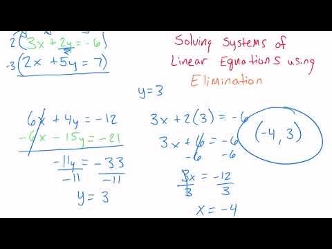 How to Solve Systems of Linear Equations using Elimination - YouTube