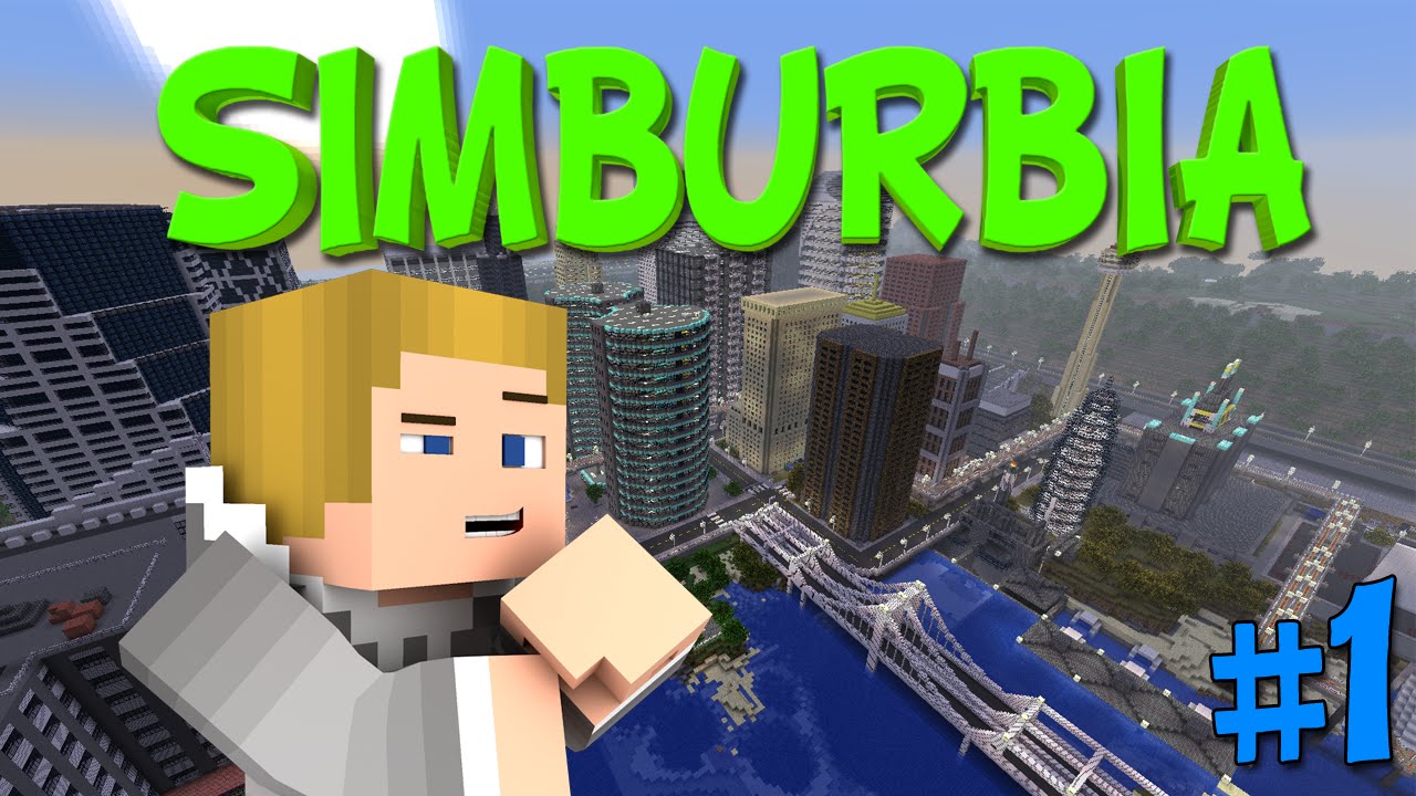 MINECRAFT: SIMBURBIA (SIM CITY MAP IN MINECRAFT) "MAKING A CITY!" #1 ...