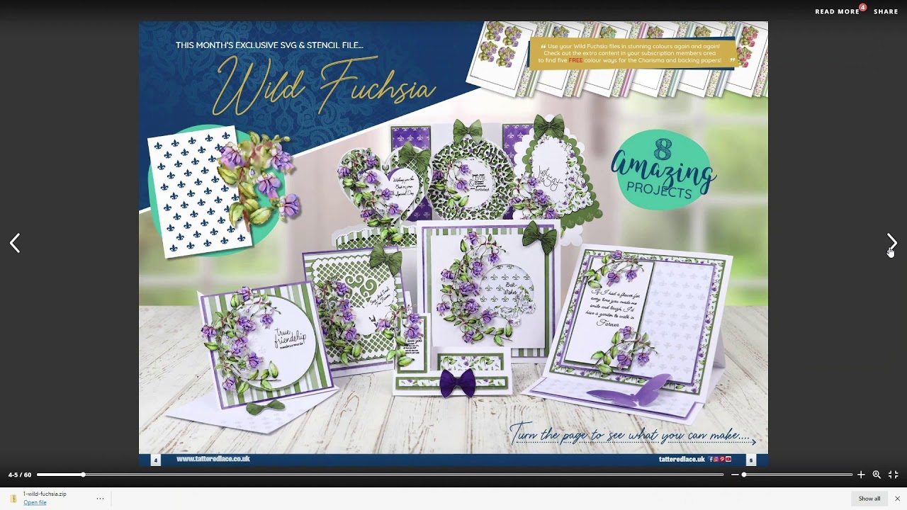 Using the Tattered Lace SVG Digital Magazine - YouTube