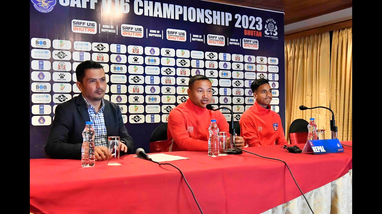 [Pre-Match] Nepal U-16 football team head coach Rabindra Silakar and ...