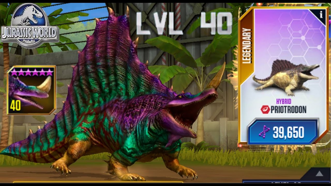 LEVEL 40 PRIOTRODON - Jurassic World The Game - YouTube
