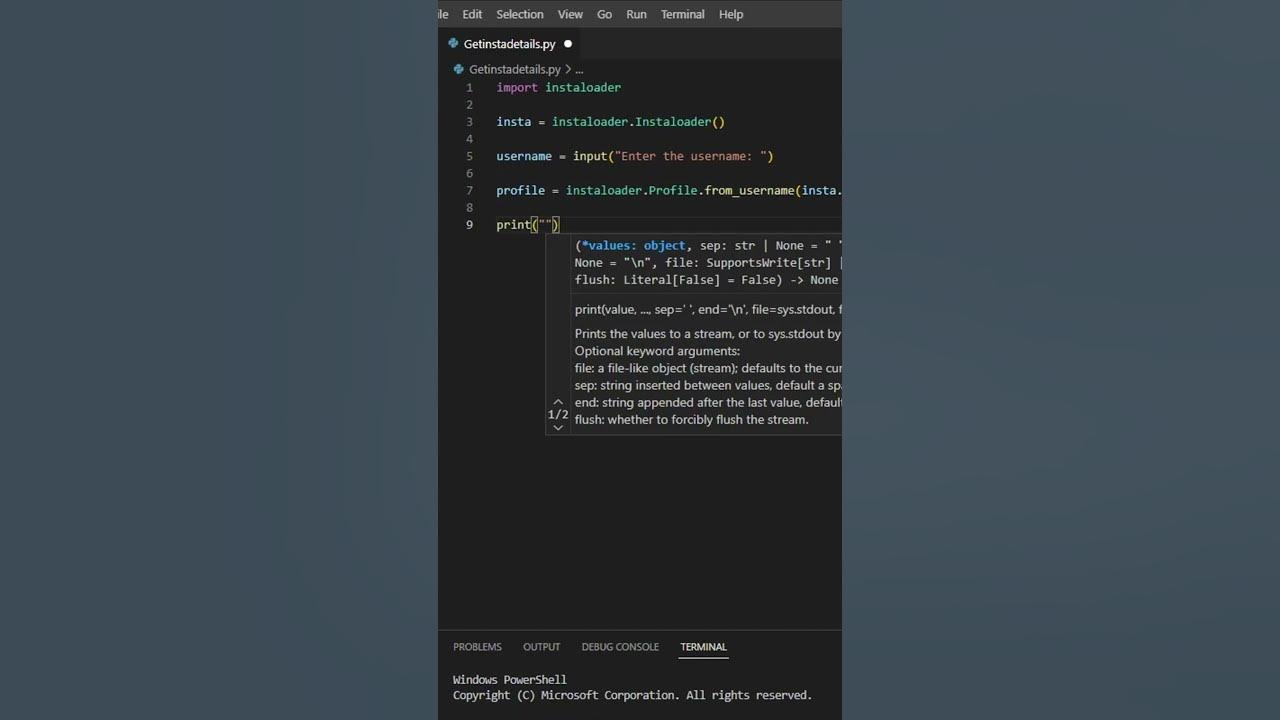 Get Instagram Profile Details With Python 😮 #python - YouTube