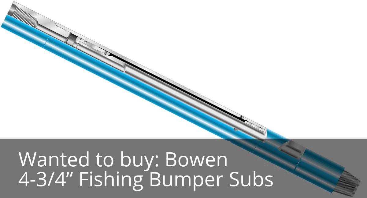 I want to buy (5) Bowen 4-3/4” Fishing Bumper Subs - YouTube