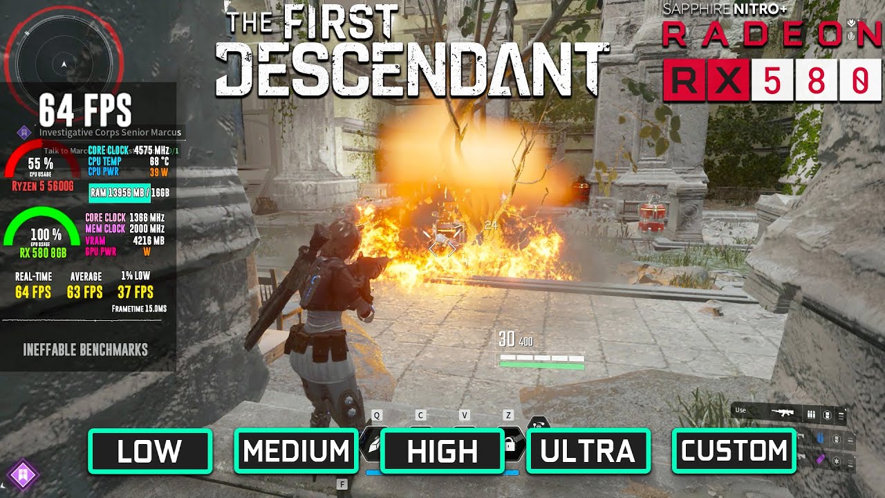 The First Descendant (Beta): Ryzen 5 5600G + RX 580 8GB | All settings ...