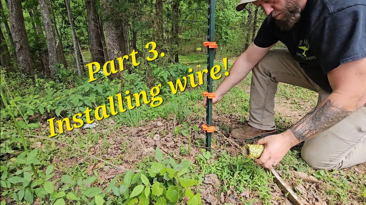 Part 3. Pulling wire and finishing the new pig fence. - YouTube