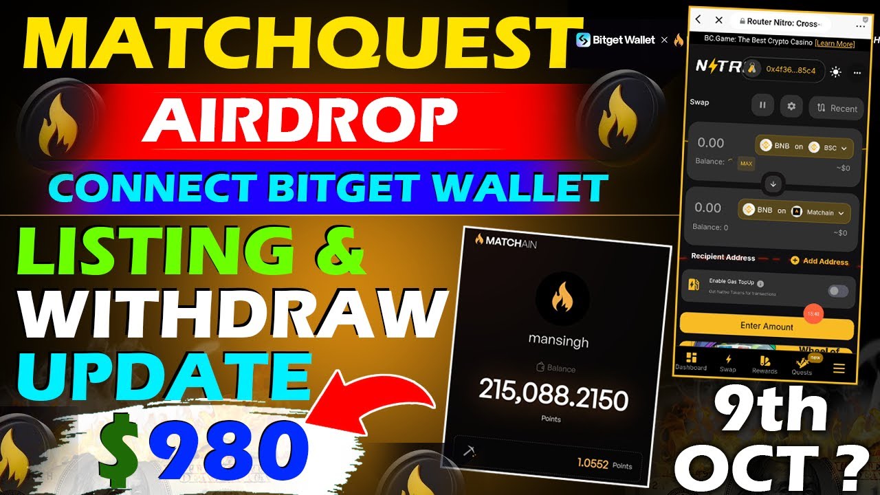 Matchain Airdrop Withdrawal - Matchain Wallet Connect Kaise Karna Hai ...