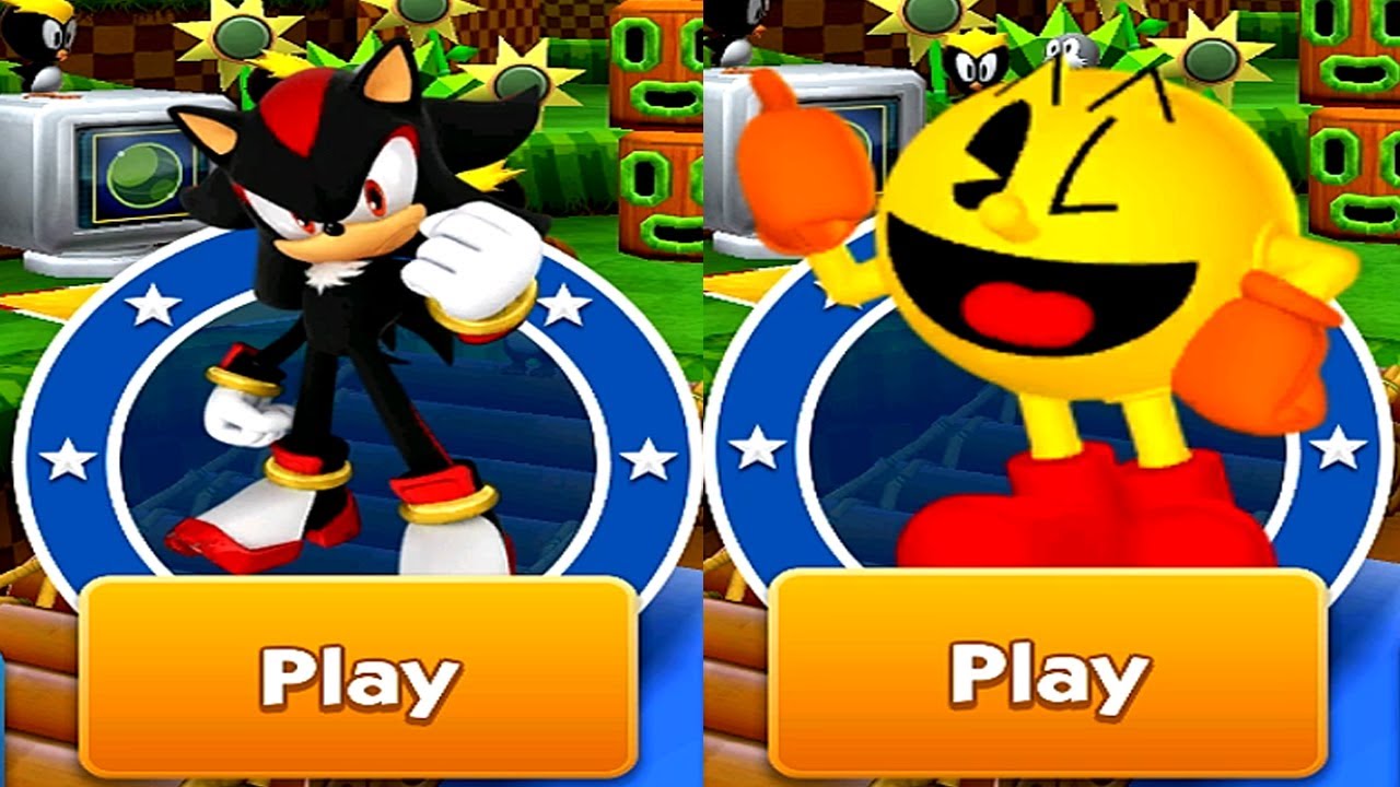 Sonic Dash Shadow VS Pac-Man Gameplay (iOS, Android) Part 1 - YouTube