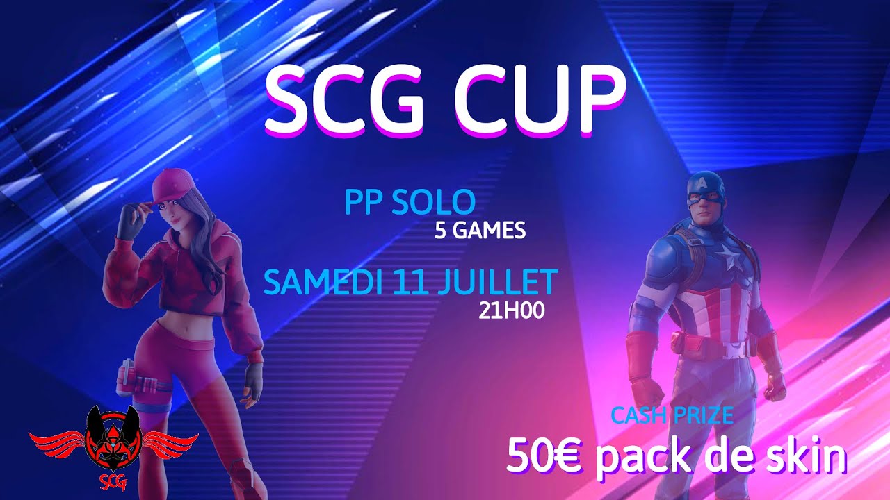 LIVE 974 FORTNITE | SCG CUP - Tournois Solo PP - Go 4000 abos - YouTube