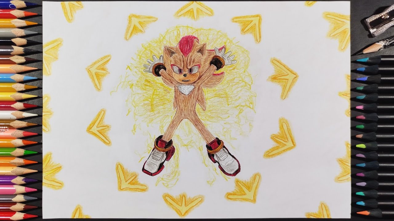 Dibujo a Super Shadow Chaos Spear | Sonic 3 La película | Drawing Super ...