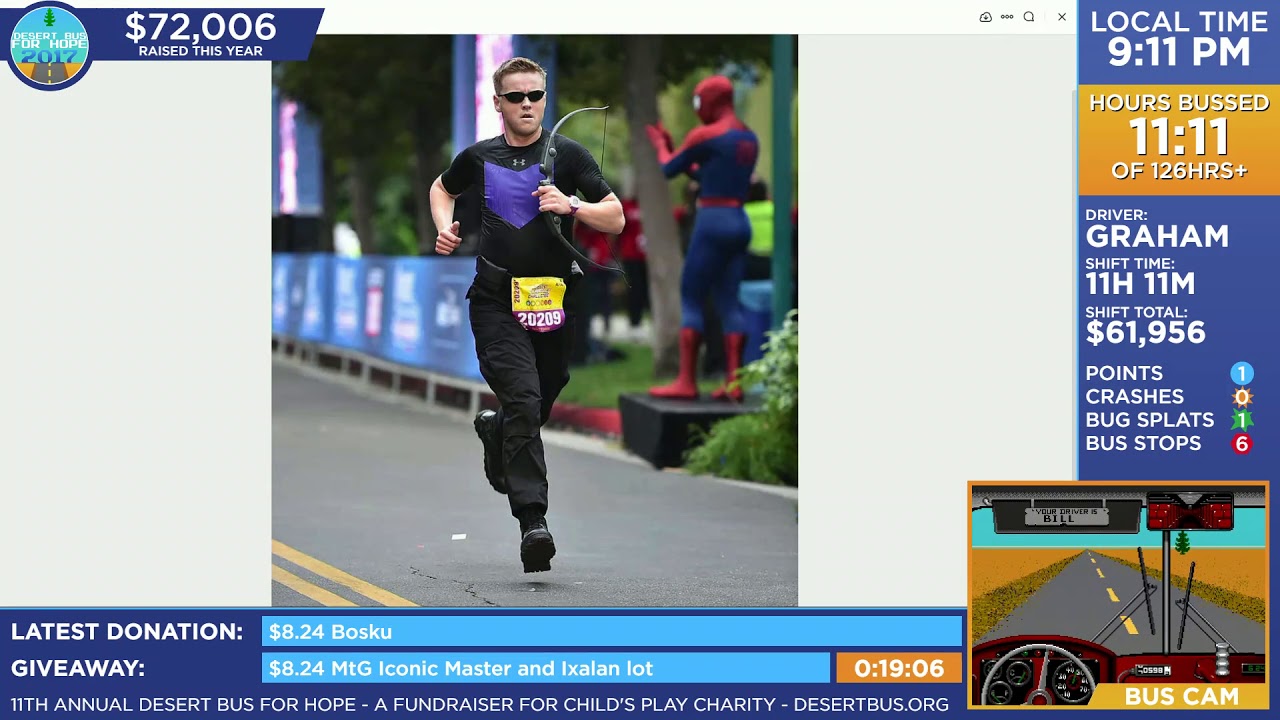 DB2017 - Matt as Hawkeye during his Disney run - YouTube