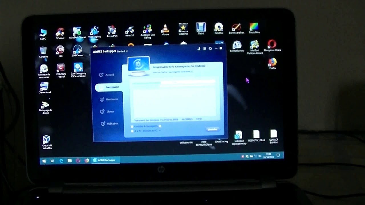 Aomei Backupper free/ sauvegarde du systeme windows/ tuto FR - YouTube