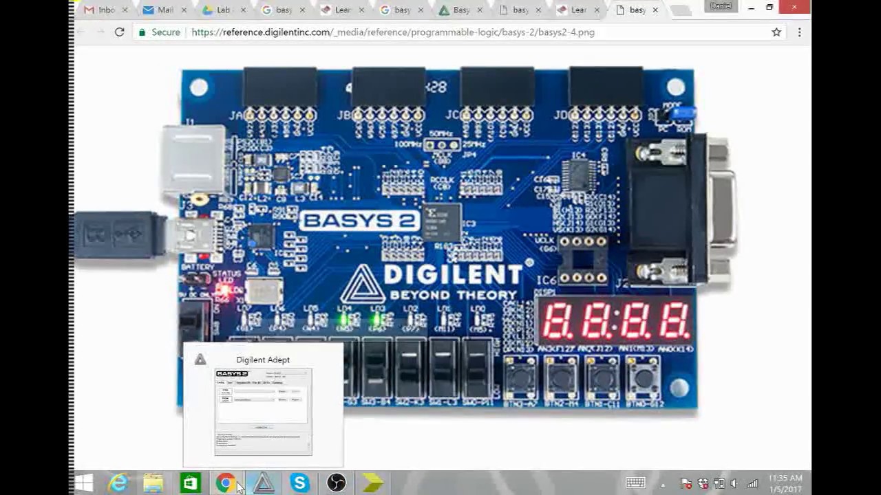 BASYS2 7 seg multiplexing Pt 1 - YouTube