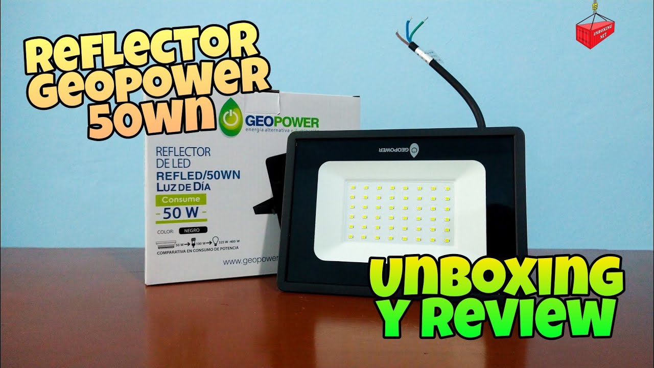 Como Conectar REFLECTOR LED GEOPOWER REFLED/50WN - Unboxing - YouTube
