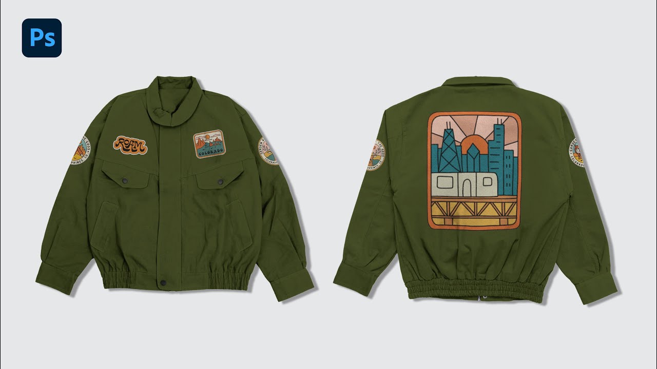 Flight Jacket Mockup PSD | Free Mockup Jaket PSD - YouTube