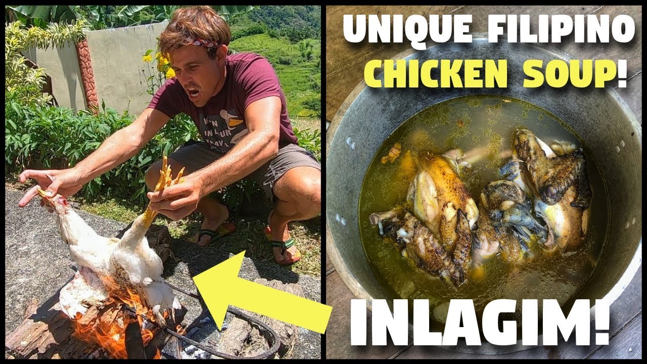 Cooking Delicious FILIPINO CHICKEN SOUP With FIRE! (NOT PINIKPIKAN ...