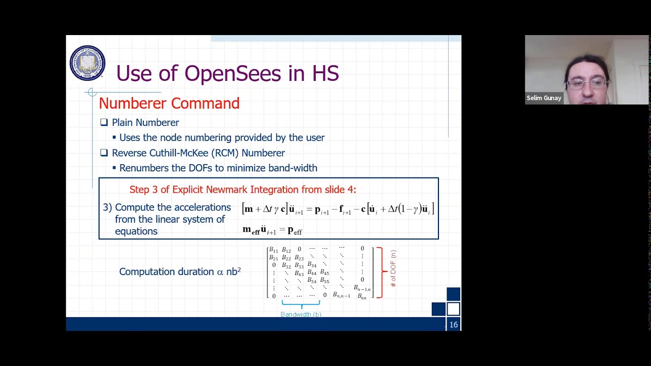 Feb 2021 OpenSees Support Group -- Dr. Selim Gunay: Hybrid Simulation ...