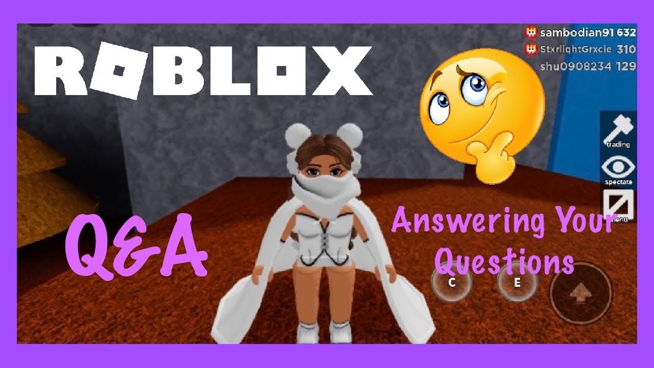 Q&A Time | Answering Your Questions With Voice 😁 | Roblox - YouTube