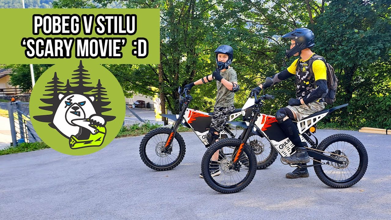 Pobeg iz gozda v stilu 'Scary Movie' :D na Qulbix Q140MD e-motociklu ...