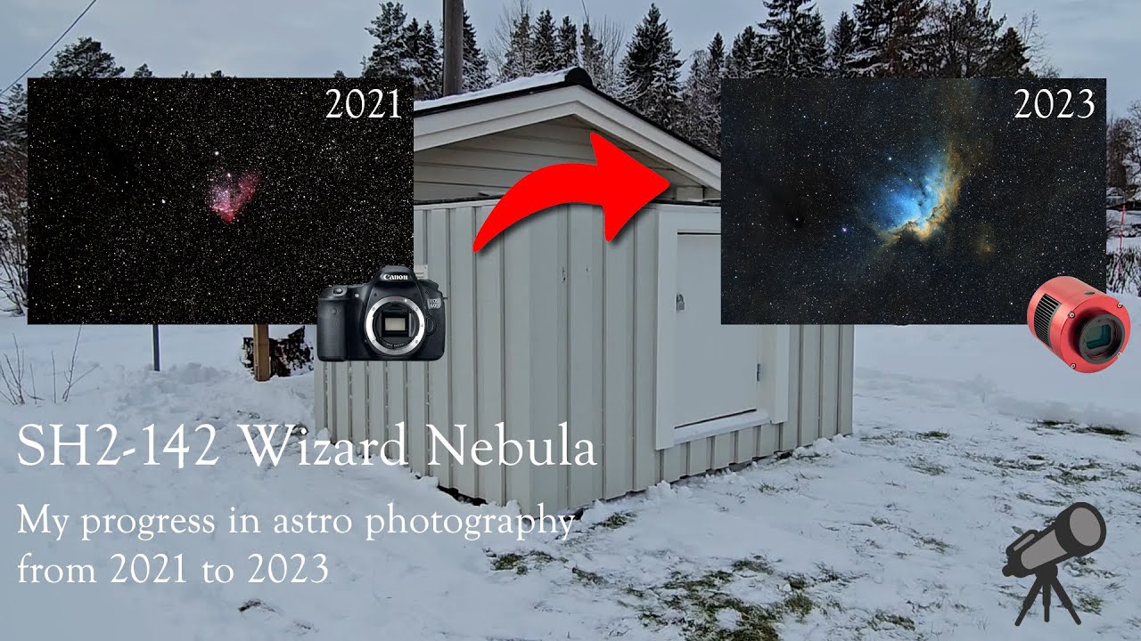 SH2-142 Wizard Nebula - My progress in astro photography from 2021 to 2023 - YouTube