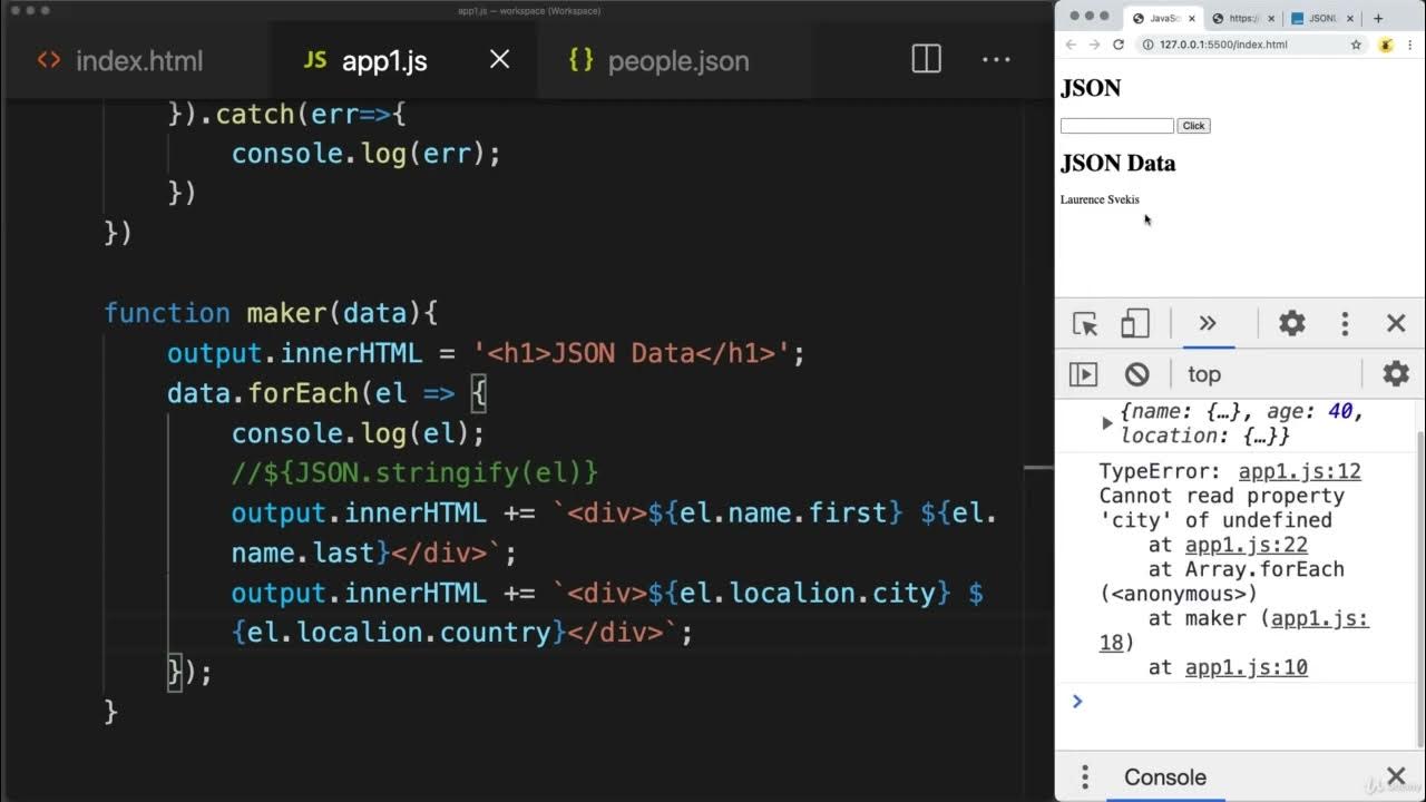 AJAX Dynamic Web Pages 0202 - How to create AJAX to JSON file and get JSON with JavaScript ...