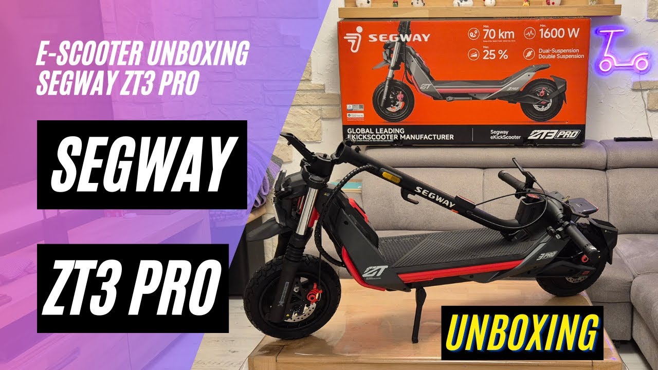 🛴 Segway Ninebot ZT3 PRO 🎁 Unboxing und Probefahrt (48V; 12,75Ah; 500W ...