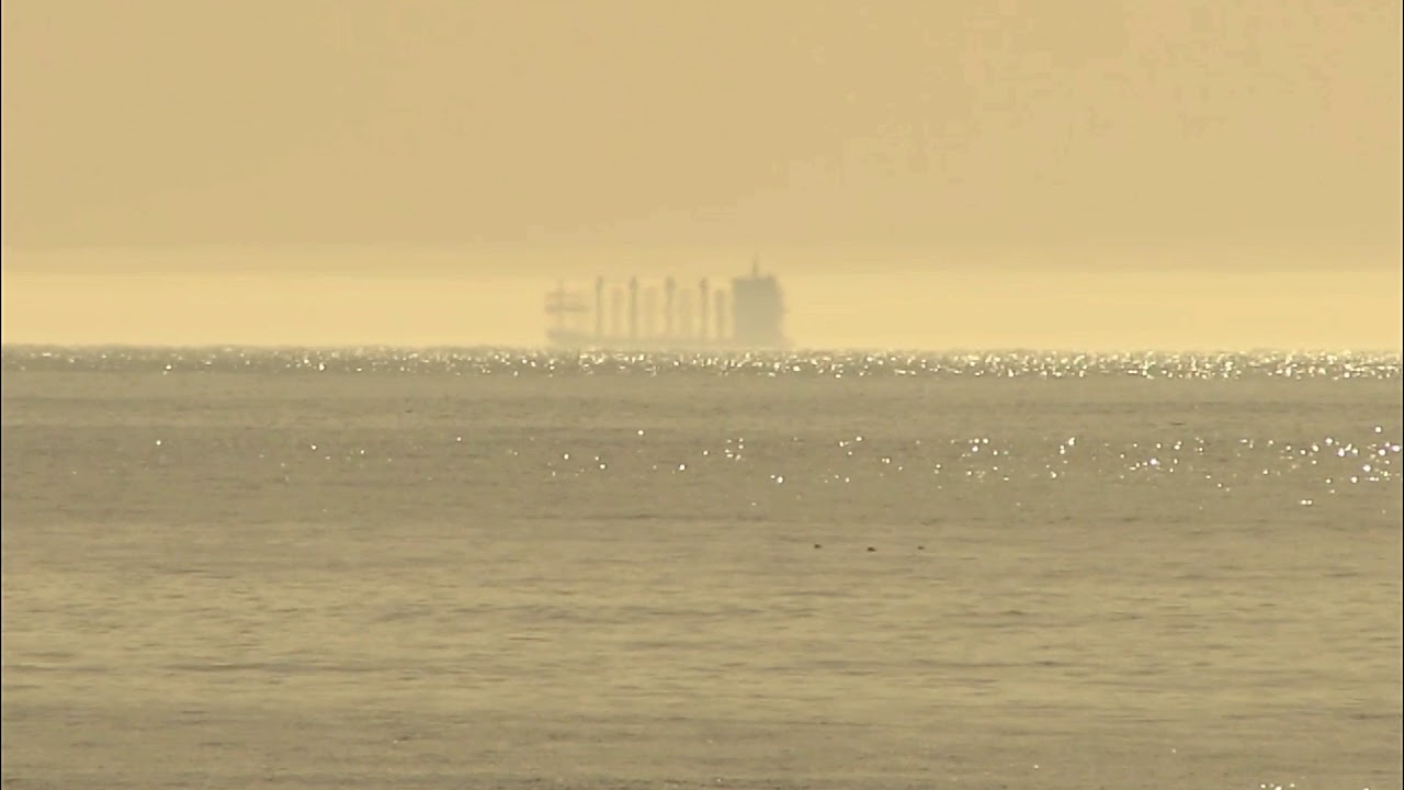 Watch how superior mirage turns a cargo ship into a flying dutchman ...