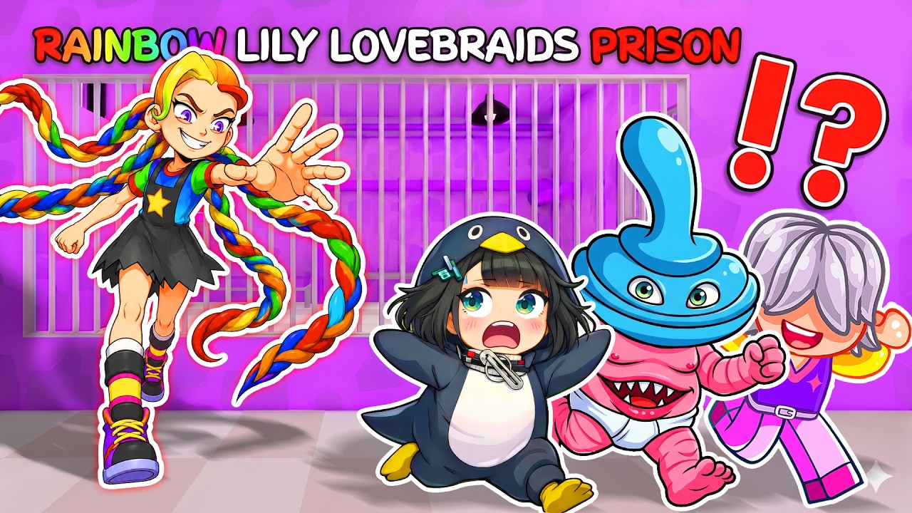 Binky Drinky & Gugu Gaga Penguin ESCAPE From The RAINBOW LILY ...