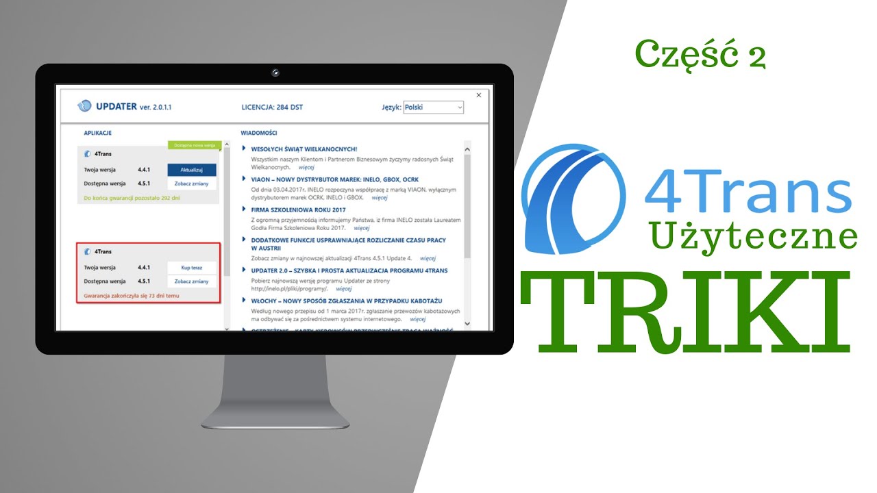 Jak pobrać bezpłatną aktualizację programu 4Trans (Install) - część 2 ...