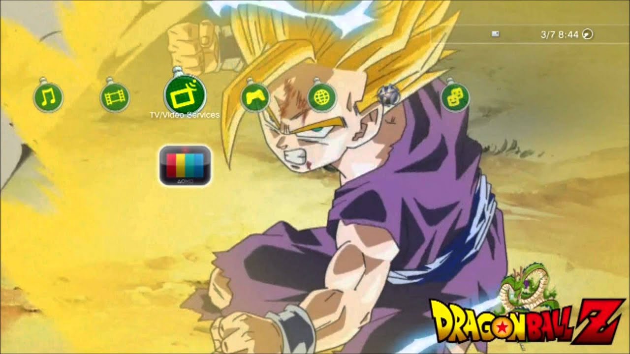 PS3 Dynamic Theme Dragon Ball Super Saiyan Gohan - YouTube