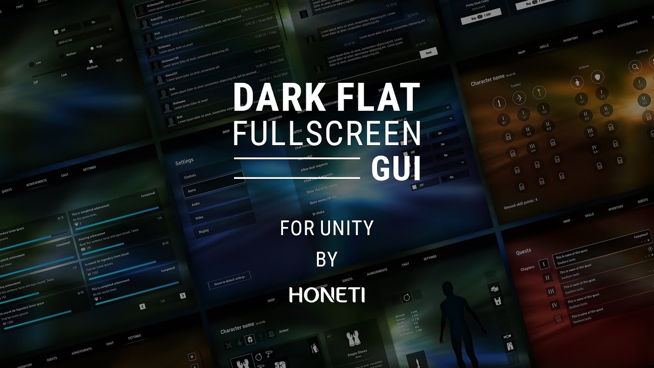 Dark Flat Fullscreen GUI / UI Kit - over 650 PNG! - YouTube
