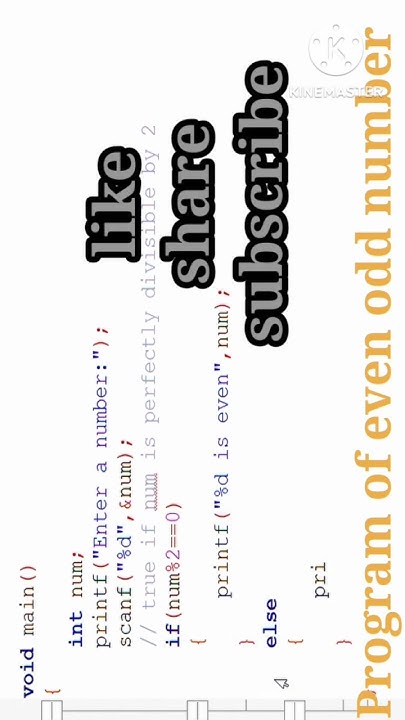 program to check number is odd or even in c. Odd Evan number.#coding #ytshort #shorts - YouTube