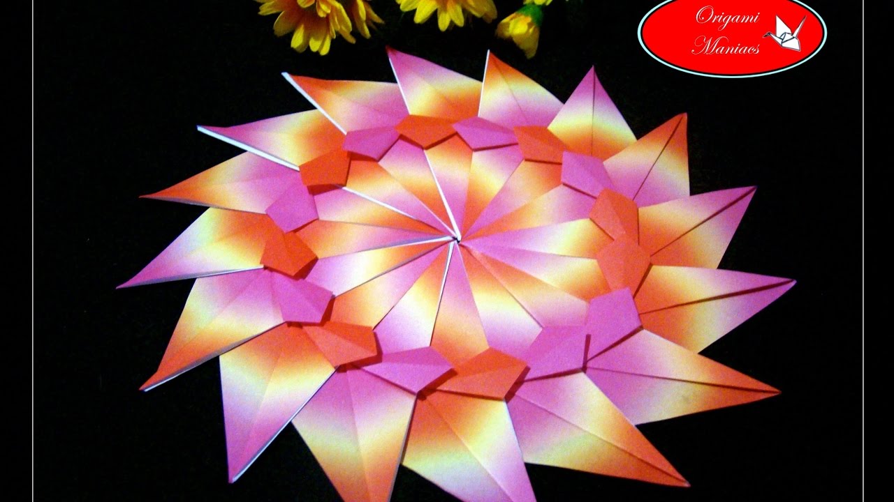 Origami Maniacs 256: Mandala Flying Diamonds - YouTube