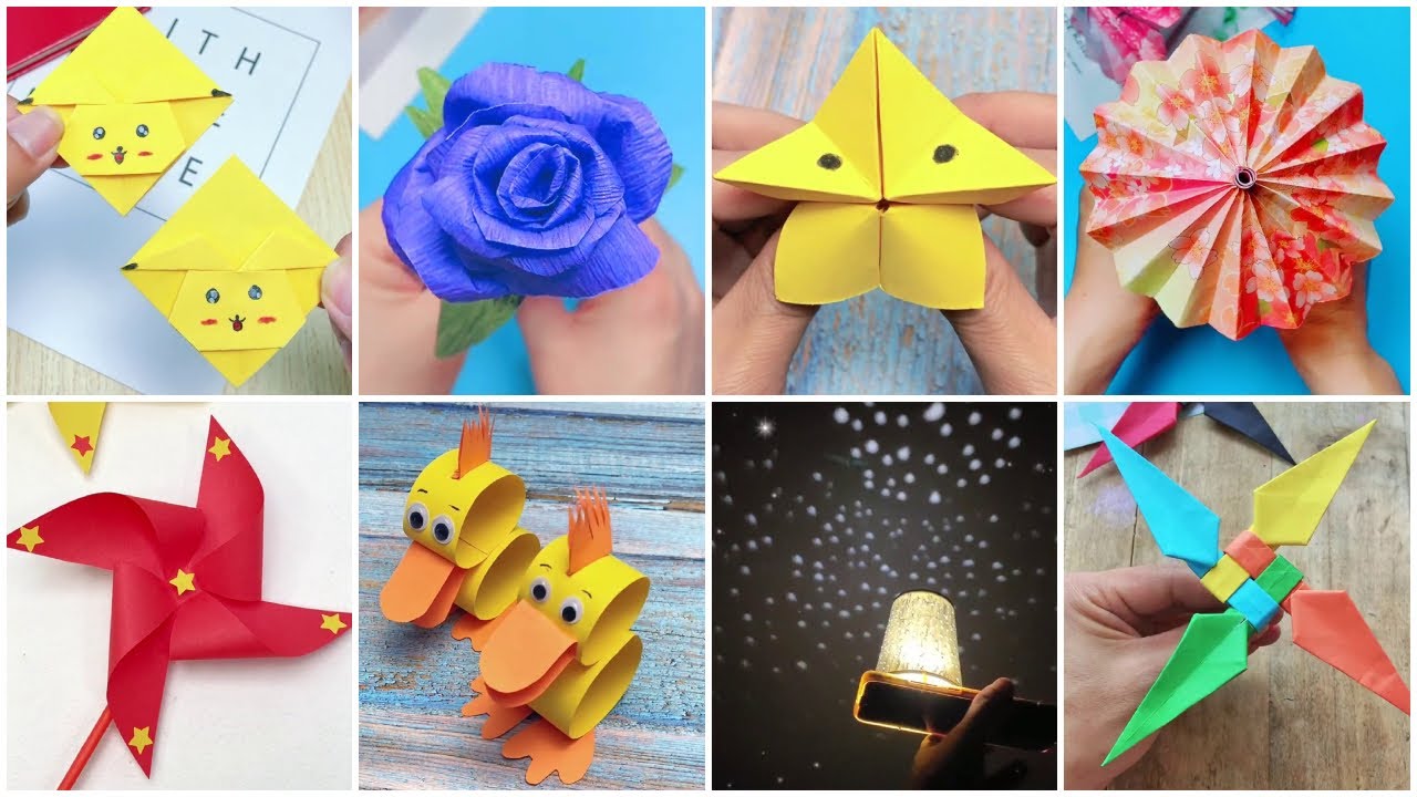 Easy paper craft ideas | Simple and Easy Paper Crafts for Kids - Fun ...