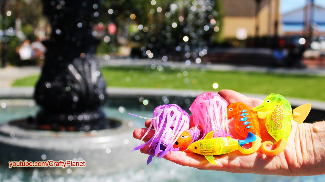 Can A Hex Bug Fish Swim In A HUGE Public Fountain?? Aquabot Swimming ...