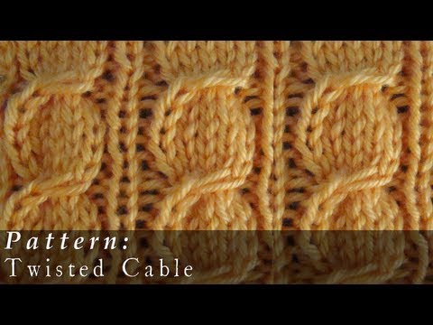 Twisted Cable | Knit | Pattern - YouTube