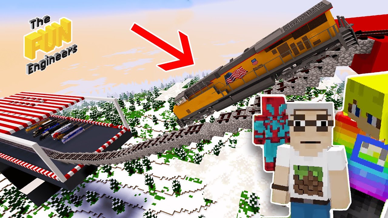 😜🏁🏆 Train racing in Minecraft! OMG 484Km/hour in a train? Immersive ...