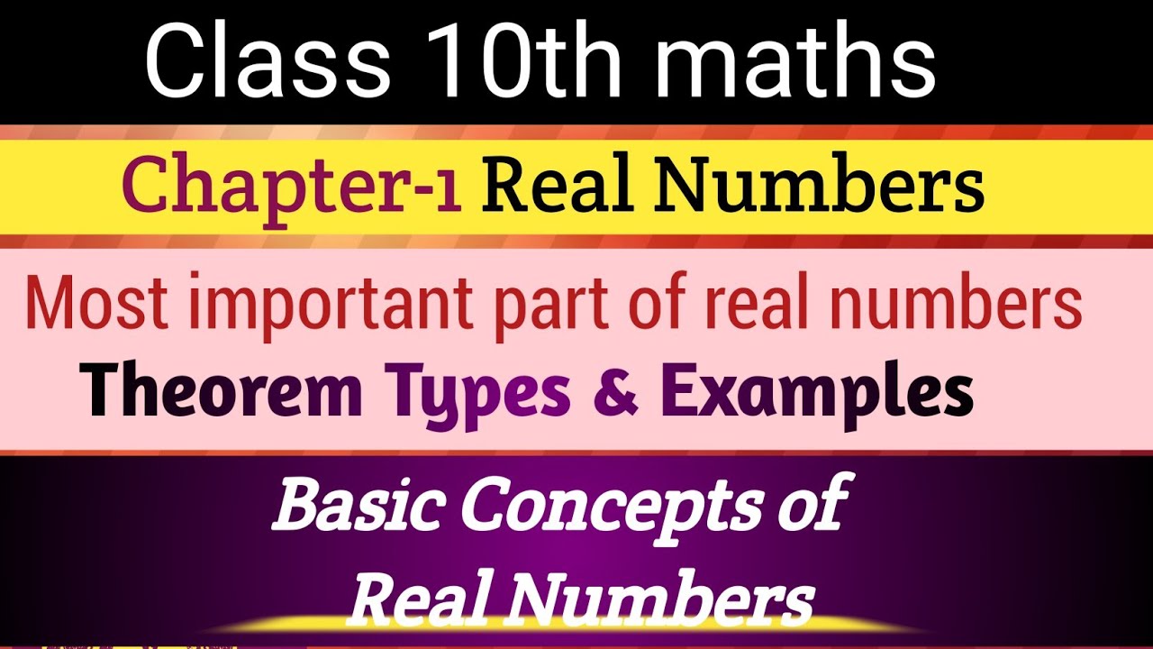 Class 10th Maths Chapter-1 Real Numbers / Ncert maths class 10th ...