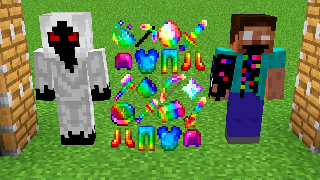 Entity 303 + All Rainbow Items + Glitch Steve = ??? - YouTube