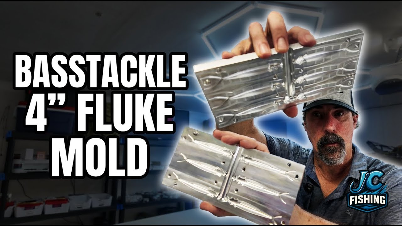 Basstackle 4 Inch Fluke Mold | Soft Plastic Bait Making Review - YouTube
