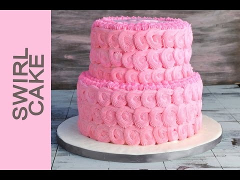 BUTTERCREAM SWIRL CAKE TUTORIAL - YouTube