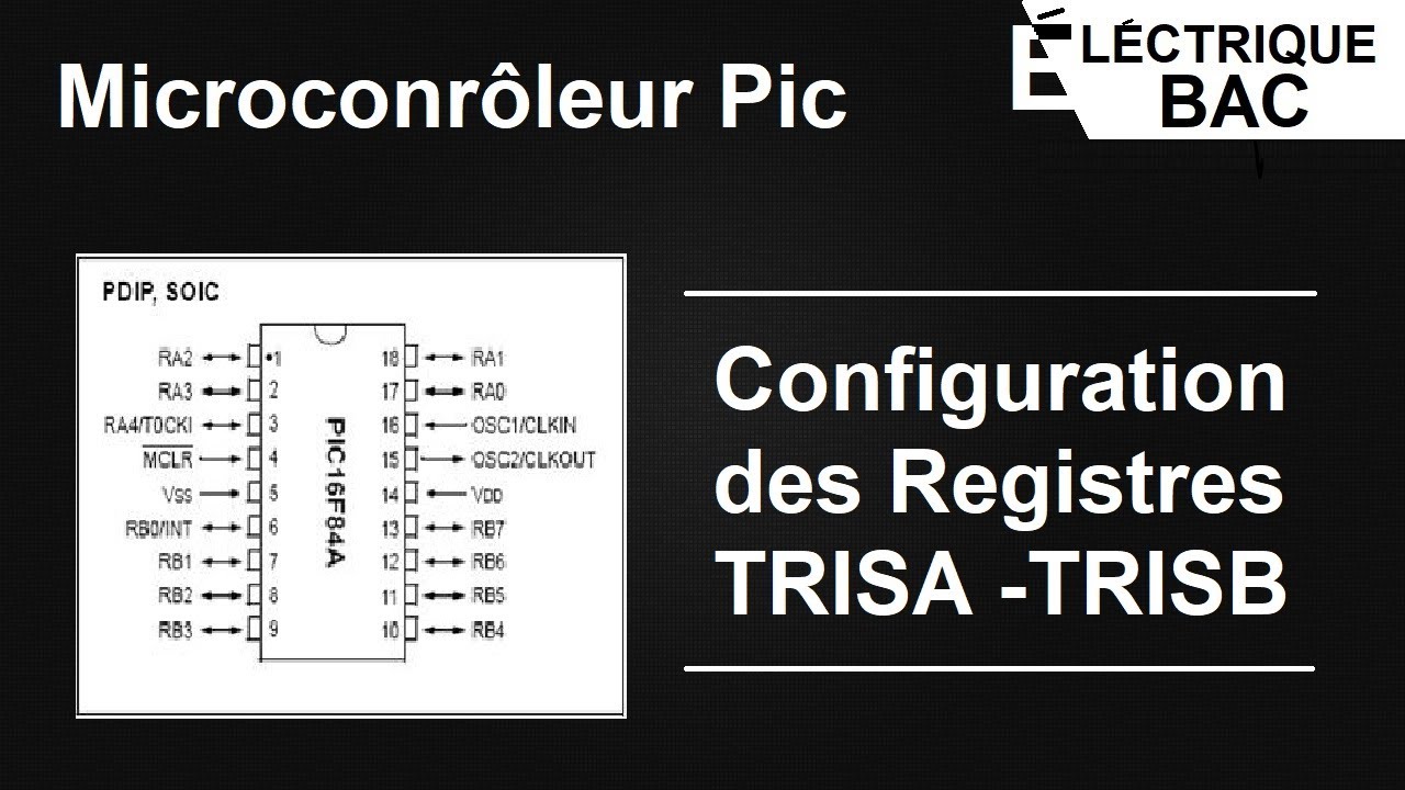 Résumé Microcontroleur 16F84 Registre TRIS - YouTube