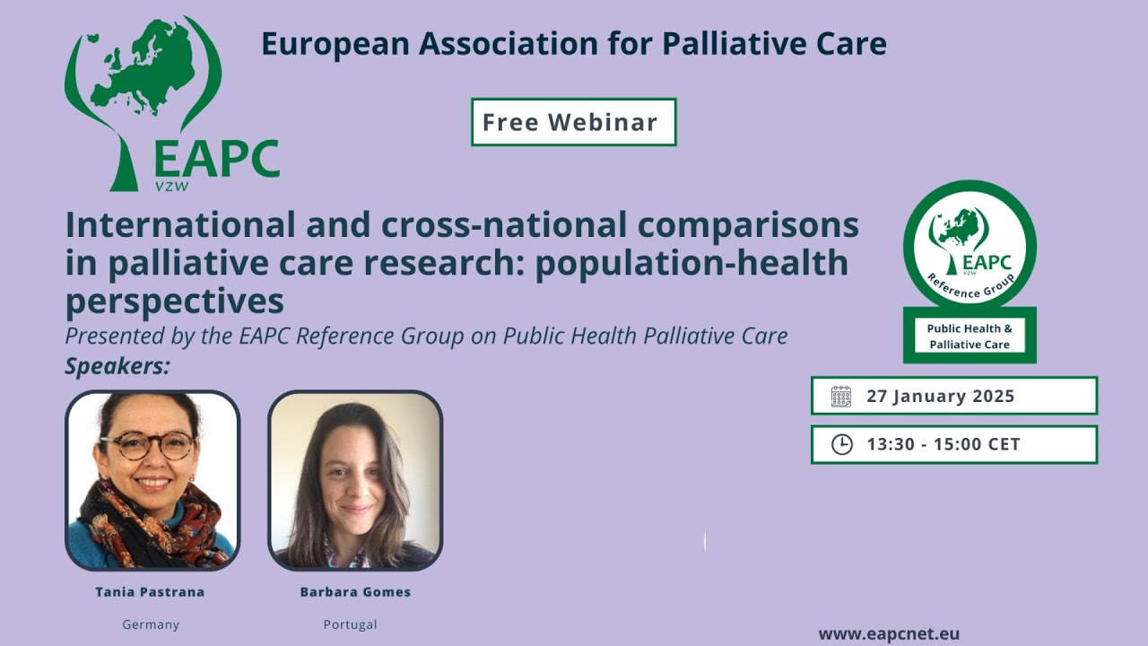EAPC Webinar: International and cross-national comparisons in palliative care research - YouTube