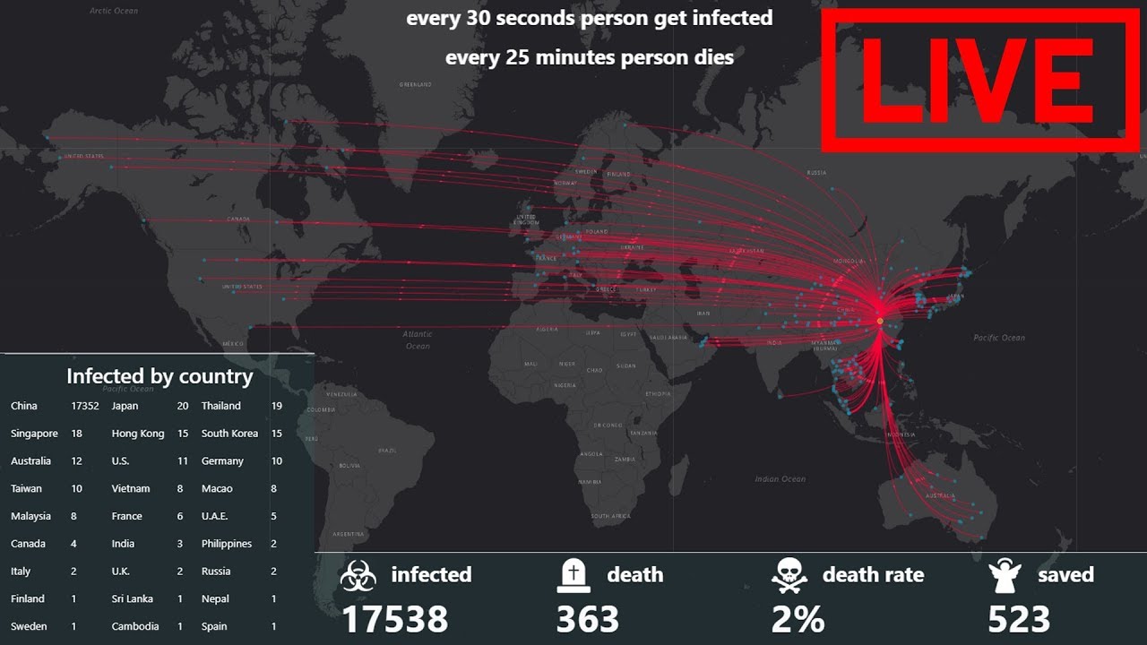 Coronavirus News Live World Map Counter - YouTube