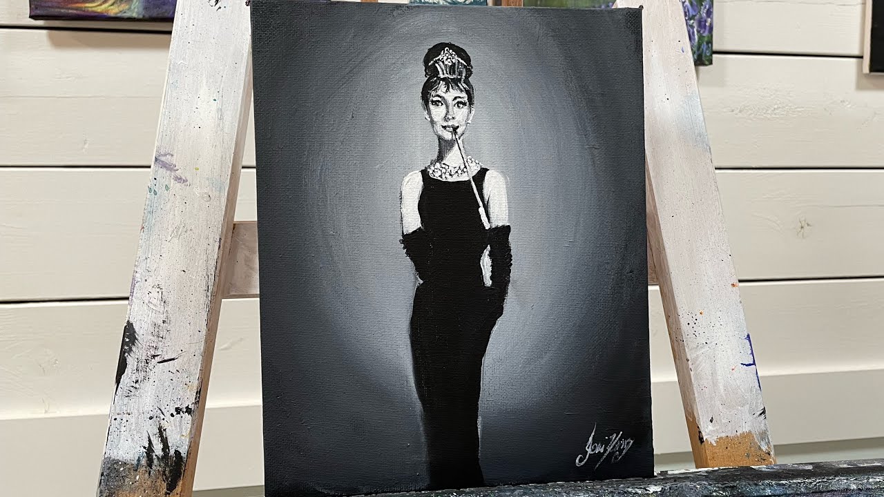 How To Paint Audrey time-lapse 🖌️ acrylic - YouTube
