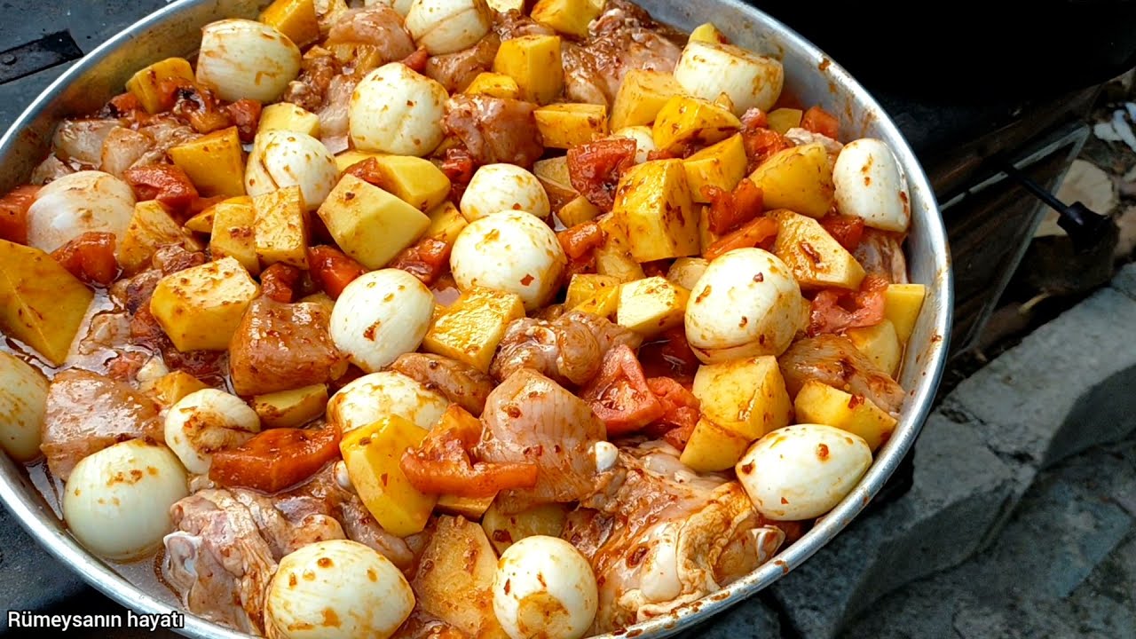 KUZİNE SOBADA FIRINDA PATATES TAVASI AKŞAM YEMEĞİ GÜNLÜK VLOG - YouTube