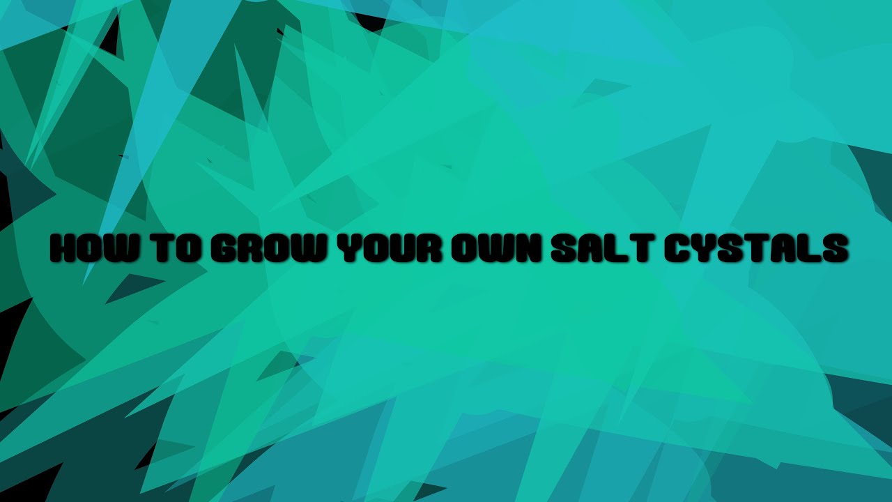 How to Grow Your Own Salt Crystals - YouTube